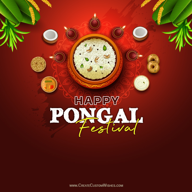 Create Custom Happy Pongal Festival Wishes 2026 🌞