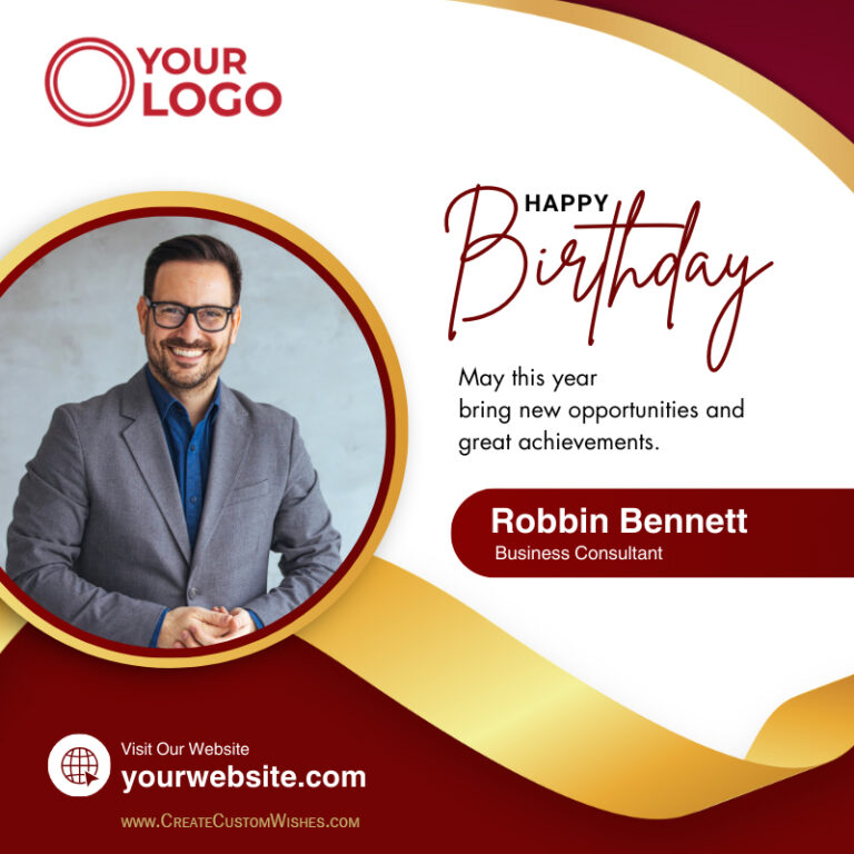 Employee Birthday Photo Wishes Maker 2026 with Name & Photo