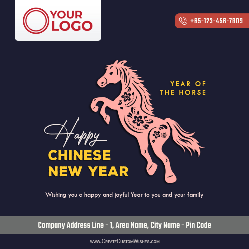 Create Custom Chinese New Year 2026 with Logo & Info