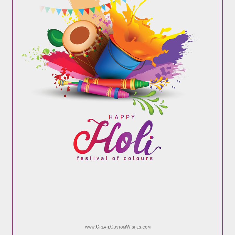 Holi Greetings Maker 2026 | 508+ Free Templates 🆕